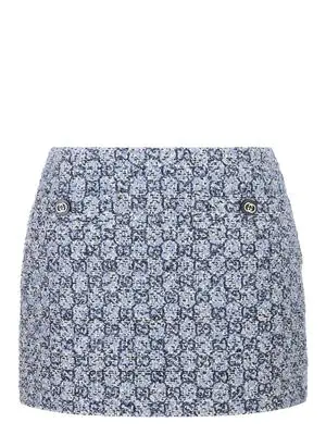 GUCCI Gucci Monogrammed GG Tweed Mini Skirt