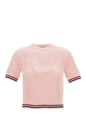 THOM BROWNE Thom Browne Hector Pointelle Knit T-shirt