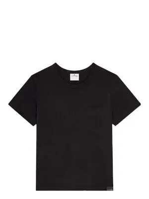COURREGES Logo Patch Crewneck T-shirt - Black