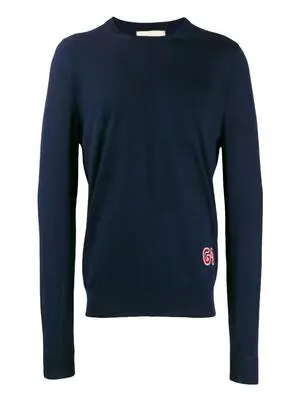 Gucci Gg Logo Patch Jumper - Black