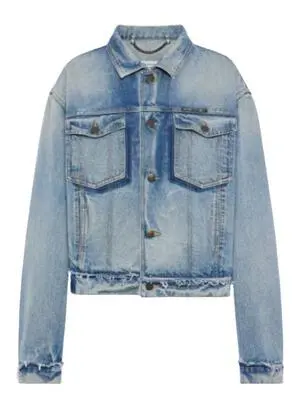 MAISON MARGIELA Distressed Denim Jacket - Blue