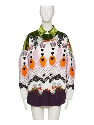 Valentino Garavani Floral Patterned Button-up Velvet Coat - Multicolor