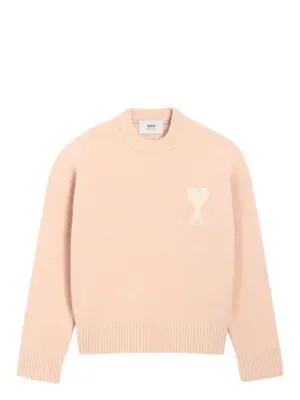 Ami De Coeur Crewneck Knitted Jumper - Pink