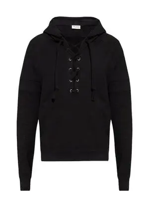 SAINT LAURENT Saint Laurent Lace-Up Hoodie
