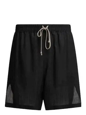 Rick Owens Drawstring Wide-leg Shorts - Black