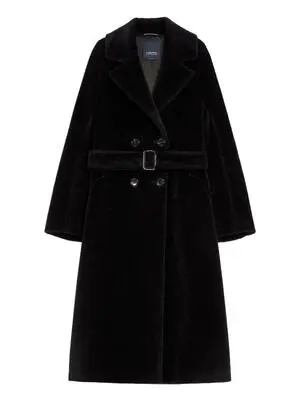 Max Mara Double-breasted Belted Coat - Black