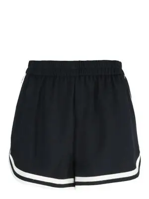 Red Valentino Elasticated Waist Track Shorts With Logo Detail - Black