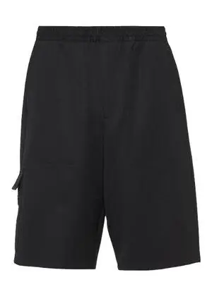 Prada Wool Gabardine Bermuda Shorts - Black