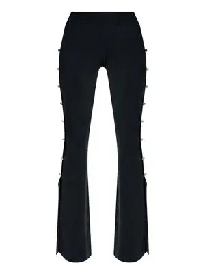 Versace Button-detailed Flare Pants - Black