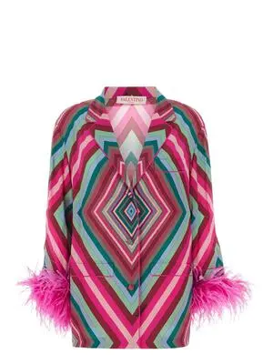 VALENTINO Valentino Geometric Print Long Sleeve Shirt