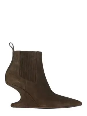 Rick Owens 80mm Sculptural Heel Ankle Boots - Black