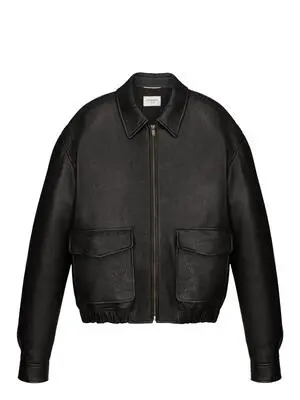 Saint Laurent Zip-up Short Jacket - Black