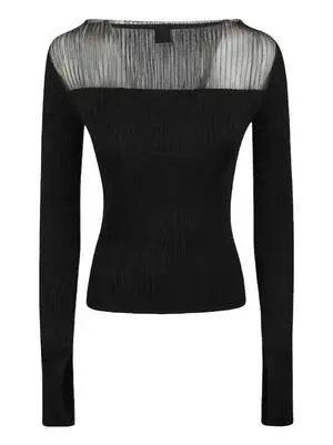 Pinko Colime Jumper With Crew Neck And Long Sleeves - Black