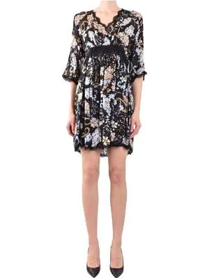 ERMANNO SCERVINO Ermanno Scervino Printed Lace Trimmed Mini Dress