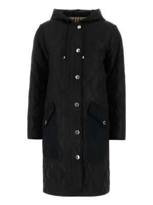 Burberry Burberry Quilted Hooded Jacket Black