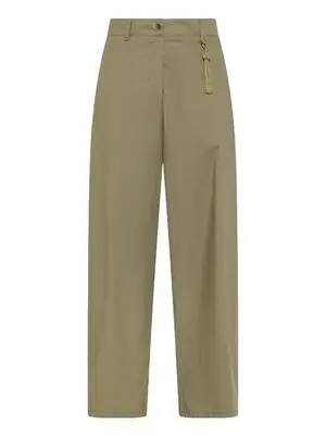 Seventy Carrot-fit Stretch Poplin Pants With Beaded Accessory - Gray