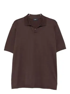 Herno Skipper Open-neck Polo Shirt - Brown