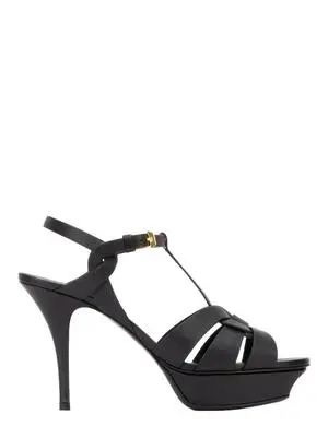 Saint Laurent Tribute Open Toe Sandals - Black