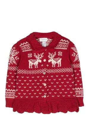 Polo Ralph Lauren Fair Isle Knit Button-up Cardigan - Red