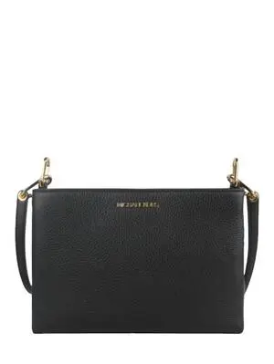 Michael Kors Logo Zipper Shoulder Bag - Black