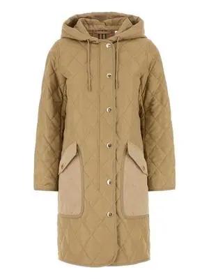 Burberry Quilted Hooded Drawstring Coat - Archive Beige