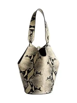 Khaite Embossed Calfskin Tote Bag - Natural Python Embossing
