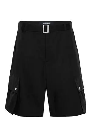 Jacquemus Belted Cargo Shorts - Black
