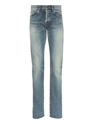 SAINT LAURENT Saint Laurent Straight Leg Jeans With Decorative Bandana Pocket