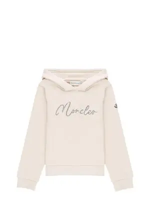 Moncler Logo Embellished Hoodie - Pink
