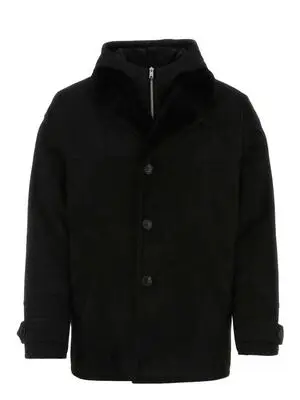 PRADA Prada High-Neck Long-Sleeved Jacket With Removable Hooded Vest