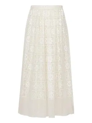 DIOR Dior Mid-Length Flared Skirt With Lace Detail
