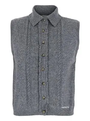 SHUSHU/TONG Sleeveless Cardigan - Gray