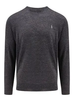 Polo Ralph Lauren Crewneck Jumper With Embroidered Pony - Black