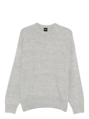 Hugo Boss Crew Neck Long Sleeve Sweater - Gray