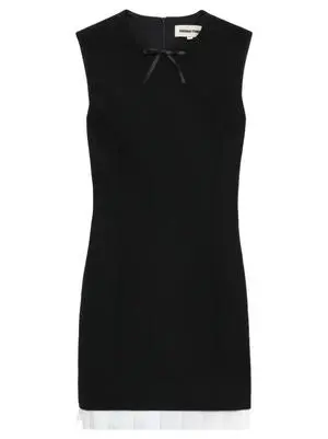 SHUSHU/TONG SHUSHU TONG Sleeveless Dress With Knot And Twill Lotus Leaf Edge