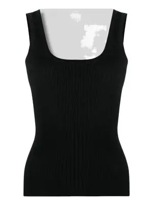 Zimmermann Sleeveless Vest With Rib Details - Black