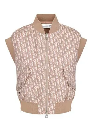 Dior Sleeveless Zip-up Vest - Nude