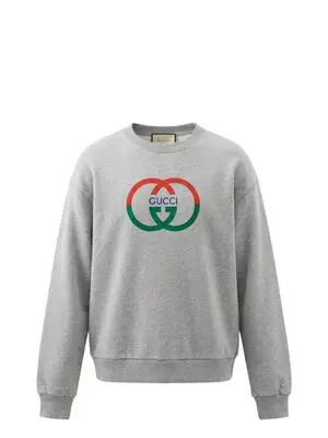 Gucci Interlocking G Logo Crewneck Sweatshirt - Grey
