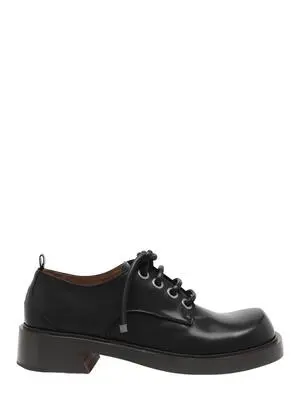 Alexander McQueen Round-toe Lace-up Derby Shoes - Black