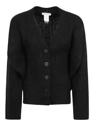 Fabiana Filippi Rib-trimmed Woven Cardigan - Black