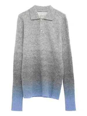 ERL Collared Long-sleeve Polo Shirt - Gray