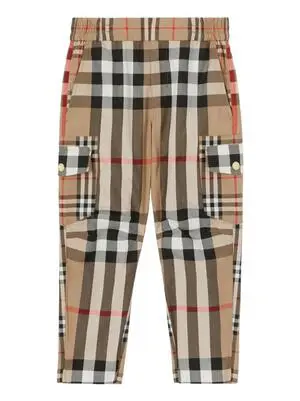 Burberry Mixed Vintage Check Cargo Trousers - Multicolor
