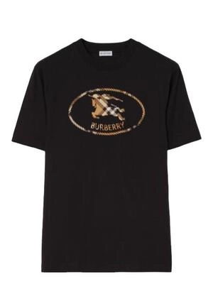 Burberry Knight Stamp Crewneck T-shirt - Black