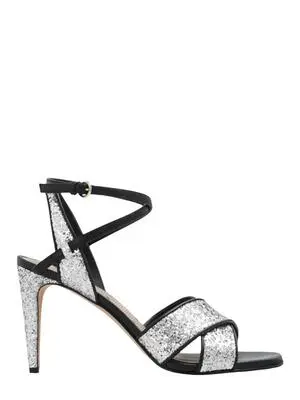 Red Valentino Glittered Stiletto Sandals - Gray