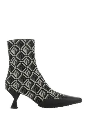 MARINE SERRE Marine Serre Pointed Toe Monogram Boots