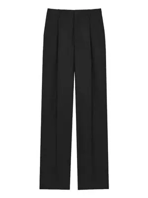 Saint Laurent Mid-rise Tailored Trousers - Black