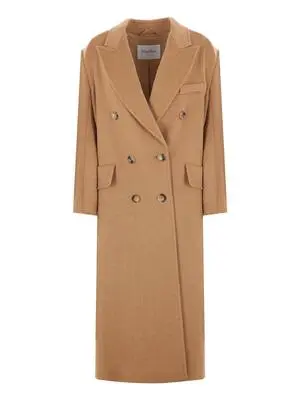 Max Mara Max Mara Double-Breasted Collared Coat Camel