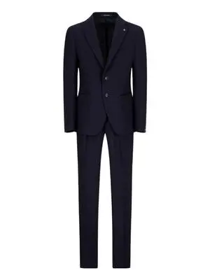TAGLIATORE Single-breasted Textured Suit