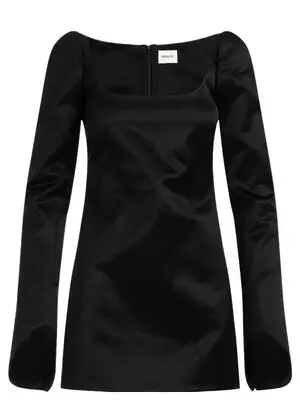 Khaite Tate Long-sleeved Dress - Black