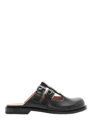 Loewe Campo Mary Jane Mules - Black